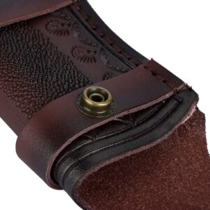 2024 4'' Leather Blade Pouch Closure Belt Loop for Folding Blade, Leather Snap Blade Case Holder