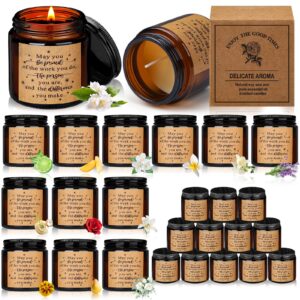 mtlee 24 pcs thank you candles 3.5 oz candles christmas gift employee appreciation gifts proud of you graduation gifts inspirational jar candles for teacher coworker nurse mom(stylish style)