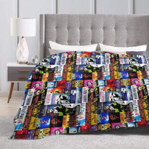 Broadway Musical Collage Blanket Soft Cozy Fleece Throw Blanket Plush Lightweight Warm Fuzzy Flannel Blankets and Throws for Boys Girls Couch Sofa Bed 50"X40"