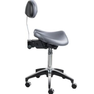 AmeriCan Goods Professional Rimostool Deluxe Sleek Saddle Series Dental Rolling Saddle Seat Cusion Chair for Doctor's Office (Cobalt)