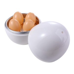 4 grids egg cooker, microwave oven egg steamer, microwave special egg boiler for home breakfast home egg cooking tools