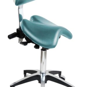 AmeriCan Goods Professional Rimostool Deluxe Sleek Saddle Series Dental Rolling Saddle Seat Cusion Chair for Doctor's Office (Cobalt)