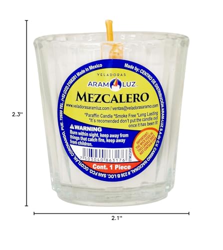 Aramo - Mezcalero Candle | 12 Pack Premium Quality Candles | Crafted in Mexico, Illuminating The World | Ideal for Home & Spiritual Use | Veladora Mezcalero