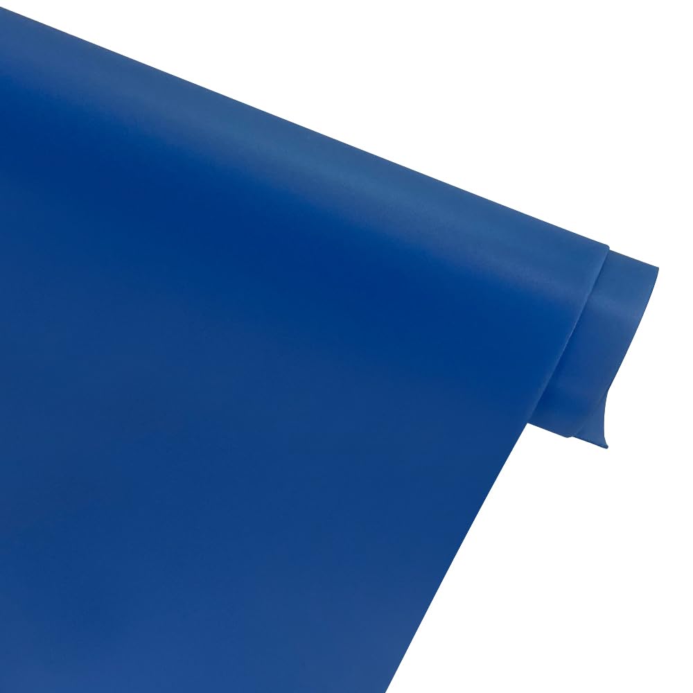 ONEART | 20 Gauge Candy Color Jelly Vinyl Roll, 30 x120 cm Frosty Soft PVC Fabric, Blue