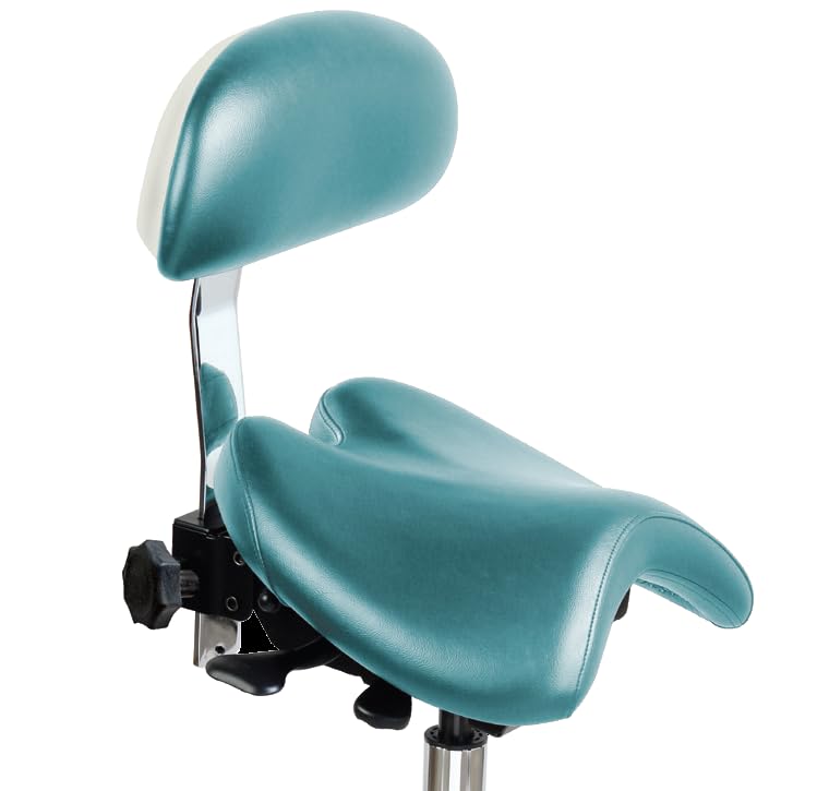 AmeriCan Goods Professional Rimostool Deluxe Sleek Saddle Series Dental Rolling Saddle Seat Cusion Chair for Doctor's Office (Cobalt)