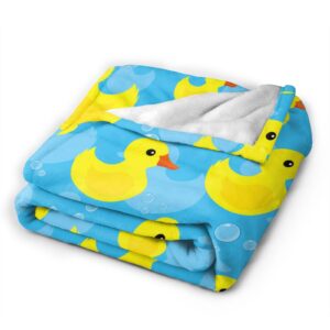 Cute Fun Duck Blanket, Soft Blankets Flannel Bed Throw Cozy Lightweight Plush Gifts for Kids Boys Girls Women Men Sofa Couch Bedroom Living Rooms Warm All Season, Home Decor, 80"x60"