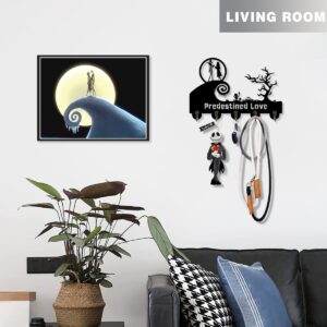 KingLive Predestined Love Coat Hook,The Christmas Eve Decoration,Nightmare Before Christmas Wooden Coat Hooks Key Hooks Home Decora for Bedroom Kitchen Towel Rack,Halloween Present Christmas Gifts