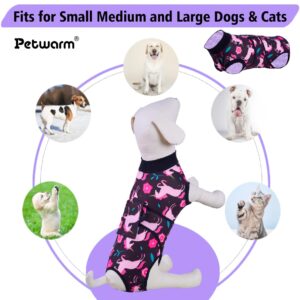 PetWarm Dog Surgery Recovery Suit Male Neuter,Recovery Suit for Dogs,Dog After Surgery Onesie,Post-Spay & Neuter,Prevents Licking–Cotton Protect Dog Abdominal,Unicorn Pattern,Black,XL