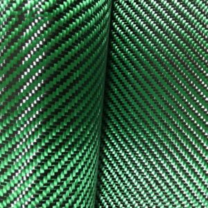 gathertool 100cm*50cm green carbon aramid fiber hybrid fabric cloth 3k carbon fiber green aramid fiber 190gsm 0.2mm thickness