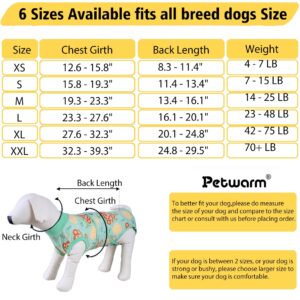 PetWarm Dog Onesie for Surgery Female,Recovery Suit for Dogs After Surgery,Dog Recovery Collars & Cones Alternative Dog Abdominal Wounds Bandages,Pet Surgical RecoverySuit,Monkey Pattern,Green,L