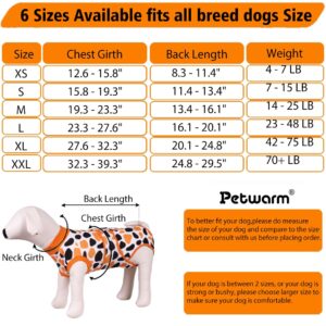 PetWarm Dog Spay Recovery Suit,Recovery Suit for Female Male Dogs,Dog Onesie After Surgey Spay Neuter Professional Pet Recovery Shirt Dog Abdominal Wounds Bandages,Leopard Pattern,Orange,XS