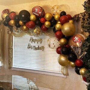 Graduation Decorations Burgundy Black Gold 2024/Maroon Gold Graduation Party Decorations FSU/Wizard Party Decorations/Burgundy Gold Black Balloons Burgundy Gold Birthday Decorations