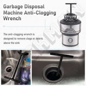 Garbage Disposer Unjamming Wrench, Unjamming Wrench, To Dislodge Jams or Clutter From Above The Sink, Compatible With Moen Waste King InSinkErator Garbage Disposals - Garbage Disposal Wrench Tool