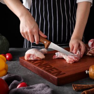 TAN REN 5" Boning Knife for Meat Cutting, Flexible Brisket Knife, Small Boning Carving Knife, Fillet Knives for Meat, Stainless Steel Skinning Knife