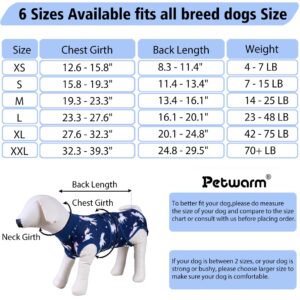 PetWarm Dog Onesie for Spay Neuter,Dog Recovery Suit,Anti-Licking Pet Surgical Recovery Snugly Suit Bodysuit for Abdominal Wounds Skin Disease Female Male Dog Bodysuit,Unicorn Pattern,Blue,XS