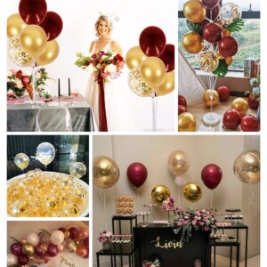 Graduation Decorations Burgundy Black Gold 2024/Maroon Gold Graduation Party Decorations FSU/Wizard Party Decorations/Burgundy Gold Black Balloons Burgundy Gold Birthday Decorations