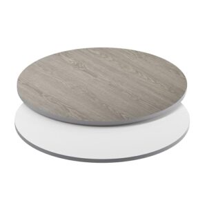 flash furniture glenbrook 42" round table top with white or gray reversible laminate top