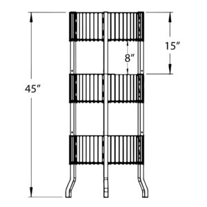 Azar Displays 300703-BLK 3 Tiered Round Wire Dump Bins, Black