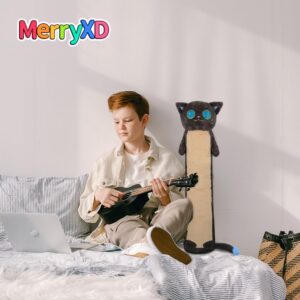 MerryXD Long Cat Plush Kawaii Body Pillow, 44” Cute Black Cat Stuffed Animals Soft Plushies, Big Eyes Kitten Plush Toys Throw Pillow Doll Gift for Girlfriend,Birthday,Christmas,Halloween