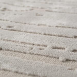 Revival Rugs Ebb 8'x10’ Washable Area Rug for Living Room Bedroom - 100% Recycled Oeko-TEX Certified, Medium Pile, Taupe