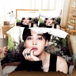 DAIRUINI Kpop Map of The Soul 7 Bedding Set Jimin Suga Jungkook V Twin King Queen Full 3Pcs Quilt Cover Pillow Cases Set,A-964,Queen:90"x90"/229 * 229cm