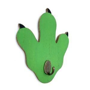 apujent 1pc dinosaur wall hooks | wall mounted coat hooks | wooden animal paw coat hooks | funny hooks for bedrooms, corridors, living rooms, children's rooms (random color)