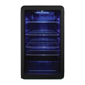 magic chef mcb34chb beverage cooler, black