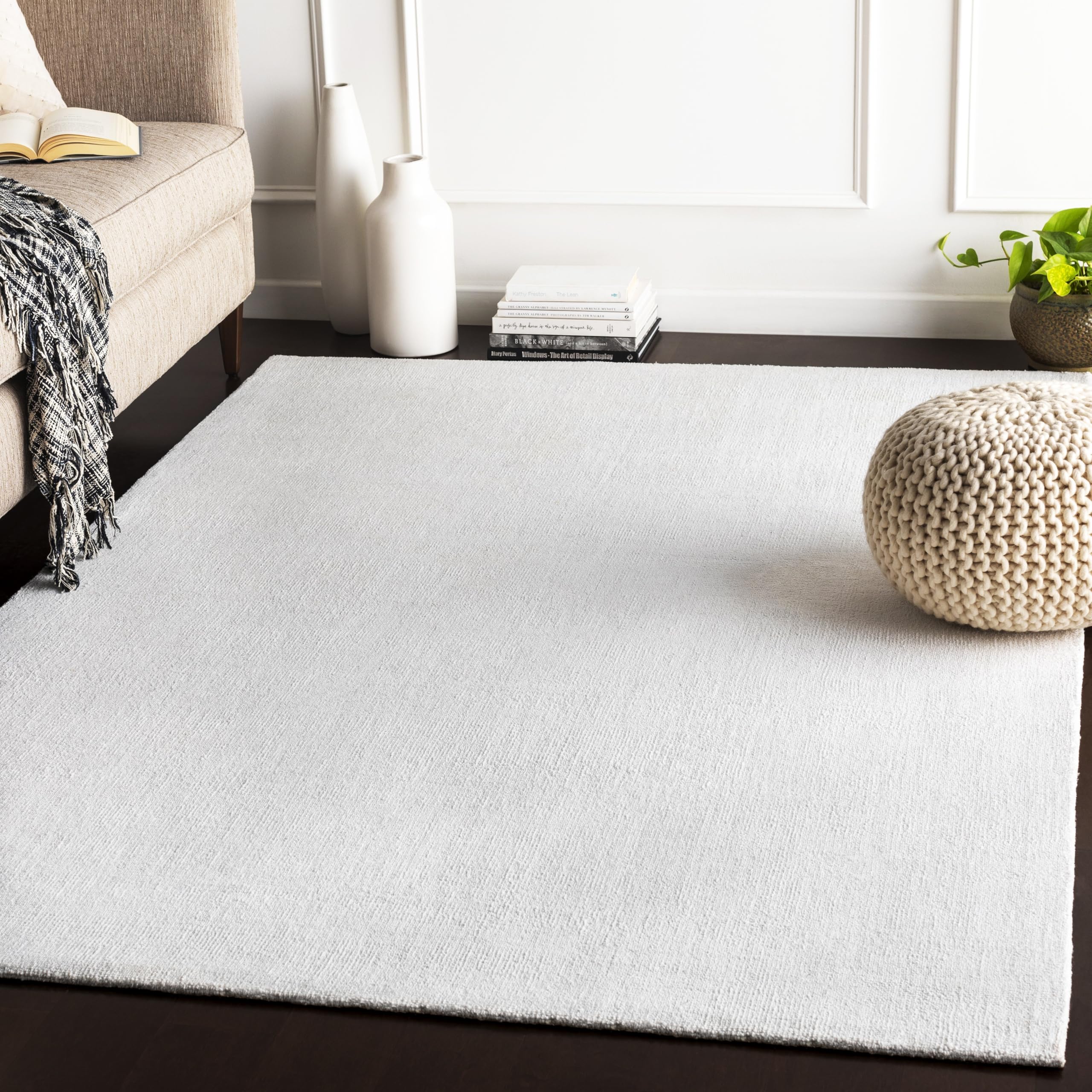 Mark&Day Area Rugs, 5x7 Farnham Modern White Area Rug, White Carpet for Living Room, Bedroom or Kitchen (5' x 7'6")