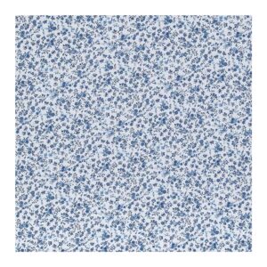 White & Blue Monotone Floral Cotton Calico Fabric (1 Yard) – Printed Sewing Fabric by The Yard – Lightweight Precut Fabric for Sewing Clothes, Homeware, & Other Accessories – DIY Craft Fabric