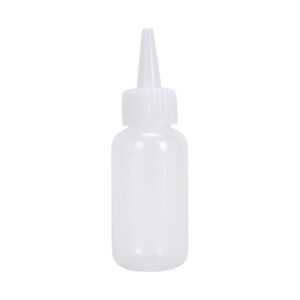 Plastic Boston Round Squeeze Bottles, 1oz/30mL Dropper Bottle with Yorker Red Tip Caps, 25 Pack Squirt Bottles for Liquids, for Crafting & Paints, Condiment Bottles for Sauces, Dressing, Oil, Honey