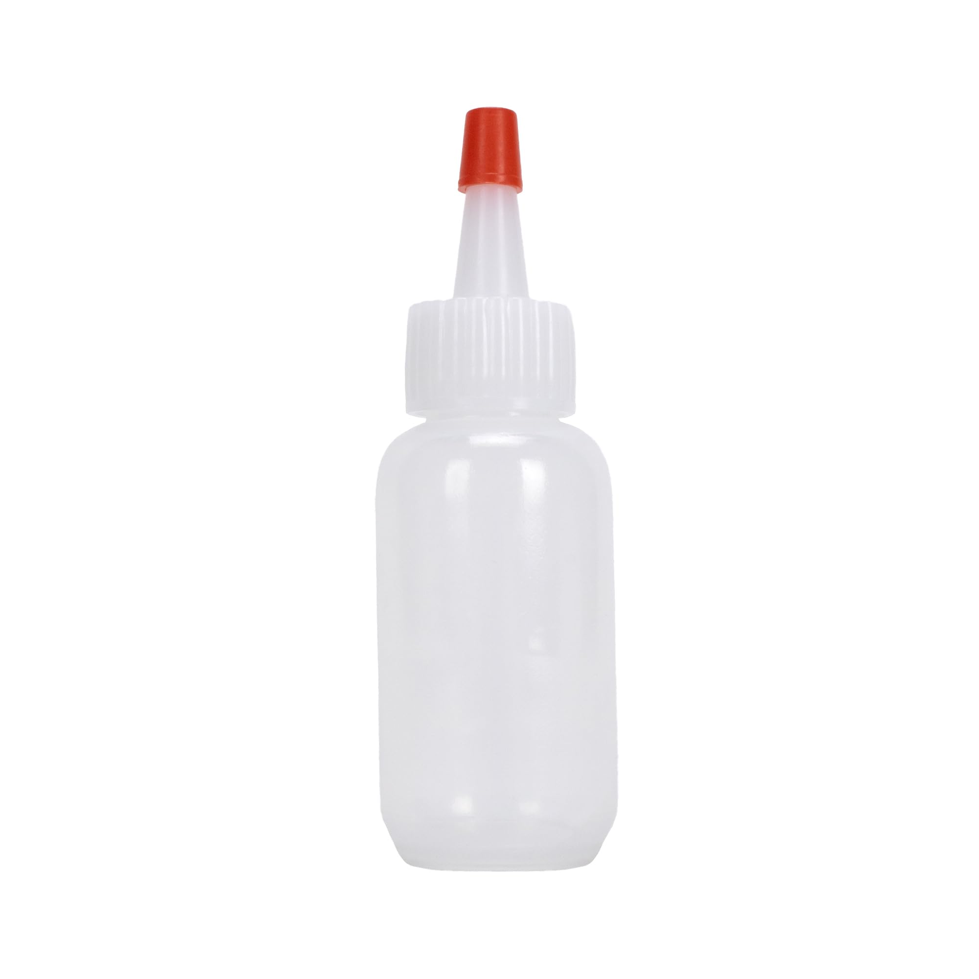 Plastic Boston Round Squeeze Bottles, 1oz/30mL Dropper Bottle with Yorker Red Tip Caps, 25 Pack Squirt Bottles for Liquids, for Crafting & Paints, Condiment Bottles for Sauces, Dressing, Oil, Honey