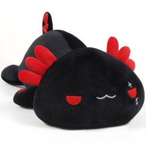 yeqivo axolotl stuffed animal, cute black axolotl plush pillow toy soft axolotl stuffed animal kawaii plushie toy 50cm/19.7inch