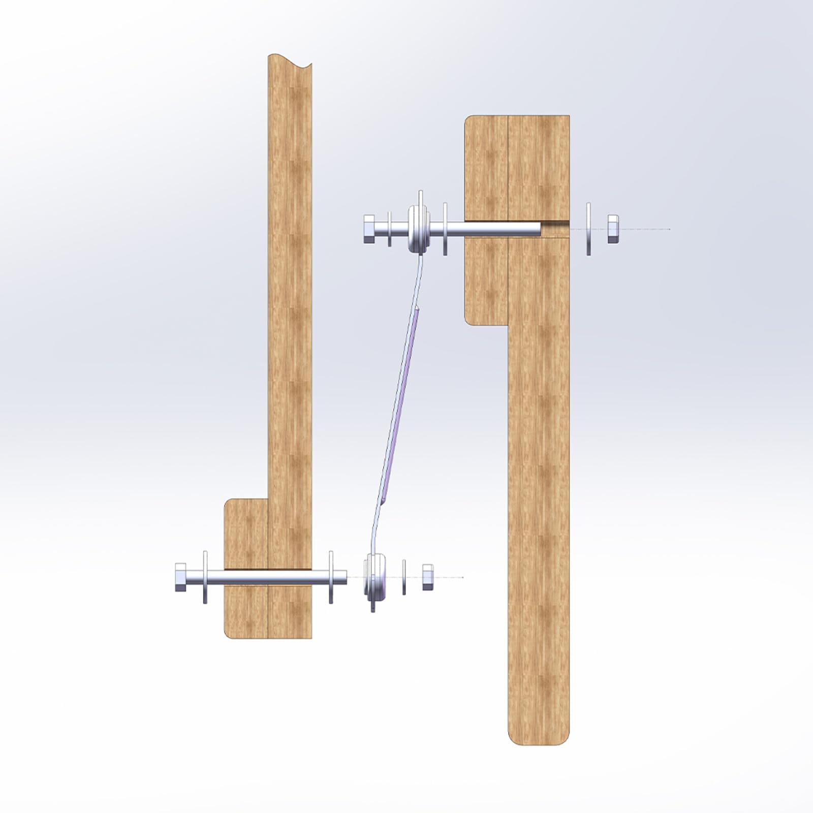 Glider Bearing Arm Bracket Replacement Hardware Rocker Parts, 9 Inch Overall Length, 7-1/2 Inch Between Mounting Holes, 4 Pack Patio Glider Parts Rocker for Outdoor Glider and Garden Bench