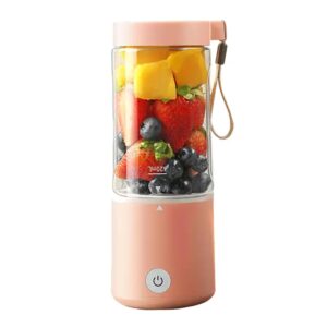 ocean1 portable blender pro, 6-blade personal blender with 4500mah battery, 420ml cup, 50 cups/100% charge, usb type c rechargeable, stainless steel blades, bpa free (pink)