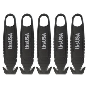 safety box cutter. tksusa here, your cutter stainless, steel package opener. pack safety knife package box opener with ergonomic film cutting blade for box, carton, shrink wrap, plastic straps