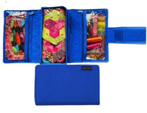 craft folding kit - portable soft storage - crafts, sewing, & quilting organizer royal blue