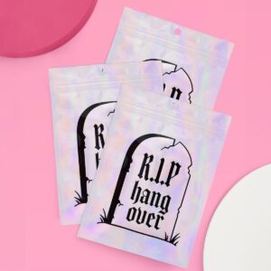 xo, fetti rip hangover party kit pouches - 20 pcs | bachelorette party recovery bags, birthday goodie favor, bridal shower supplies, bridesmaid gift, 21st bday decorations