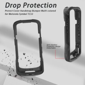 TC53 Protective Cover Bumper Case for Zebra Symbol TC53 TC58 Handheld Barcode Scanner Mobile Terminal,Rugged Case Black