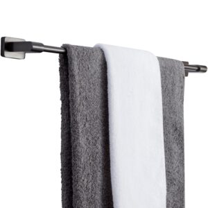 mygift 24 inch towel bar, premium hotel series commercial grade stainless steel bathroom towel holder, wall mounted modern gunmetal gray bar rack for hanging bath towels