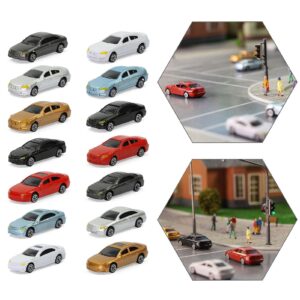 50pcs n scale 1:160 model car model train layout building accessories scenery (50pcs - 1:150 scale)