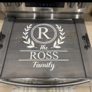 Custom stove cover for gas and electric stoves