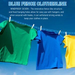 2 Pack Clothes Line Windproof Clothes Line with Hooks Portable Clothesline Travel Clothesline Non-Slip Nylon Clothesline for Hanging Clothes Outside(5m/16.4ft)