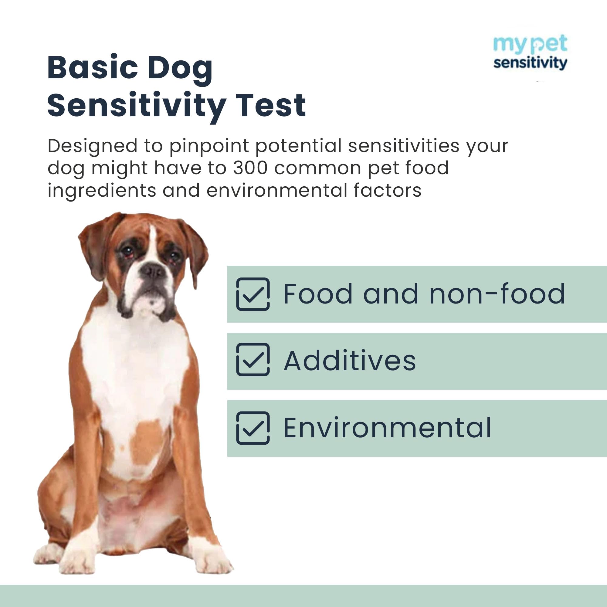 My Pet Sensitivity Test - Home Dog Sensitivity Test | 300 Items Checked | Fast 3-5 Day Results | Painless Hair Sample Method | Food, Environment & Additives Analysis | All Dog Breeds & Ages