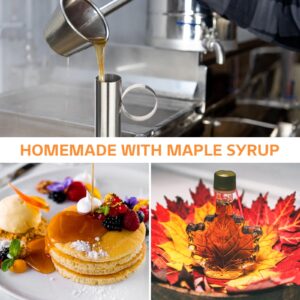 EIHFHIE Maple Syrup Hydrometer Test Cup Kit, High Accuracy Hydrometer Maple Syrup Density Kit, Baume and Brix Scale Easy to Read, Stainless Steel Test Cup with Cleaning Brush