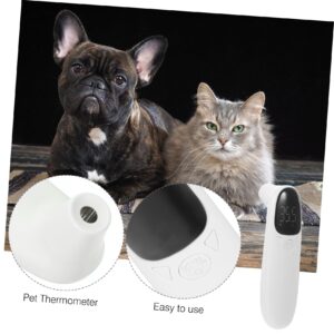 NOLITOY 3 Sets Pet Thermometer Animal Cat Ear Screen Pet Temperature Device Digital Pet Temperature Monitor Pet Ear Pet Screen Thermometer Dog Baby Plastic Forehead Thermometer Chargeable