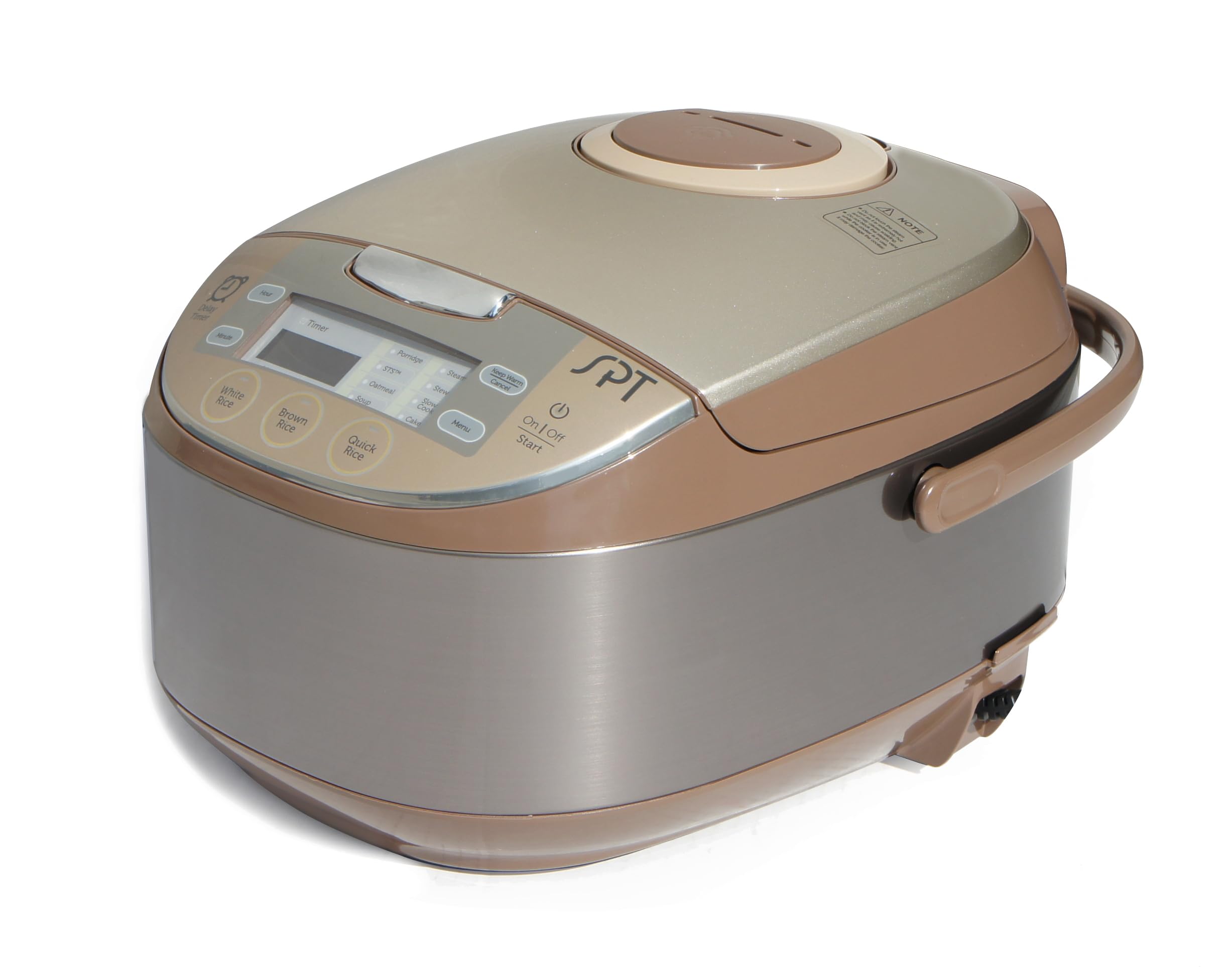 SPT RC-1206 6 Cups Multi-functional Rice Cooker: Brown Rice, White Rice, Porridge, Oatmeal, Soup, Steam, Stew, Slow Cook and Cake