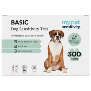 my pet sensitivity test - home dog sensitivity test | 300 items checked | fast 3-5 day results | painless hair sample method | food, environment & additives analysis | all dog breeds & ages