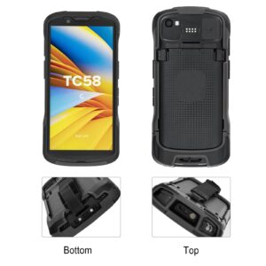 TC53 Protective Cover Bumper Case for Zebra Symbol TC53 TC58 Handheld Barcode Scanner Mobile Terminal,Rugged Case Black