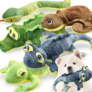 lechong stuffed animal dog toys, 5 pack tough squeaky dog toys, plush toys assortment, great value dog toys bundle, woodland series dog chew toys for large medium and small dogs puppy pet toys