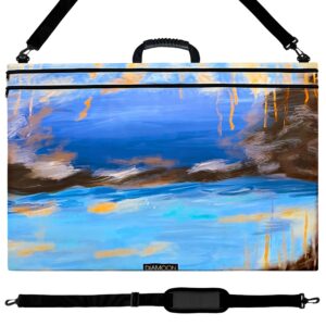 portfolio folder for artwork with new and inspired design, lightweight art portfolio case, confort shoulder strap art portfolio dacron water resistant coating, portfolio, art bag